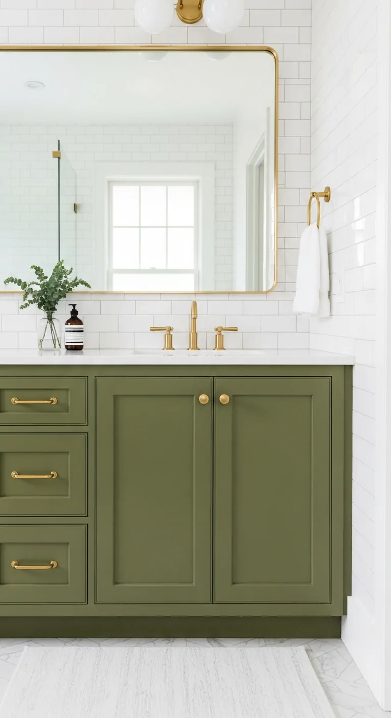 50+ Green Vanity Bathroom Ideas for a Fresh and Stylish Look