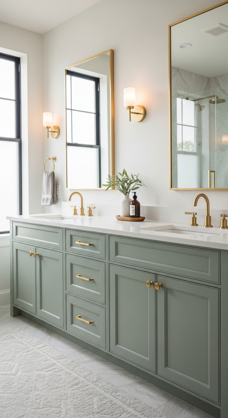 50+ Green Vanity Bathroom Ideas for a Fresh and Stylish Look